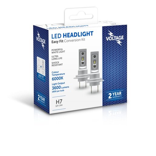 Voltage Globe Led Easyfit Headlight Kit 12V 24V 6200K – Jstyle Designs